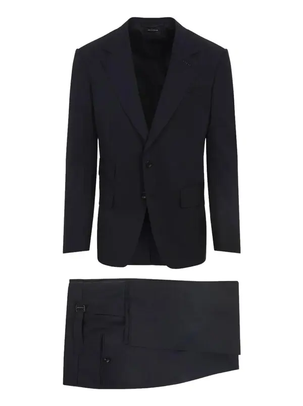TOM FORD Button Wool Suit - Blue