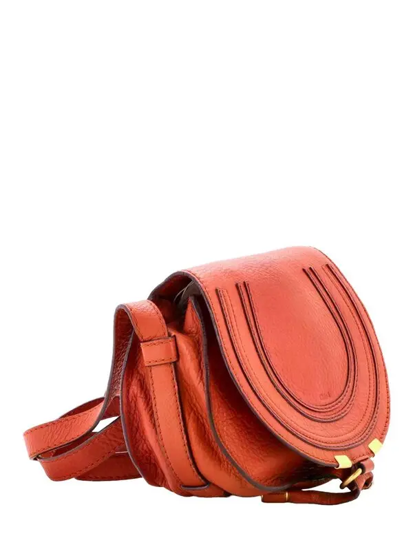 Chloé Marcie Leather Mini Crossbody Bag - Orange