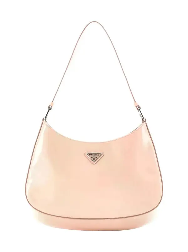 Prada Cleo Spazzolato Leather Medium Hobo Bag - Neutrals