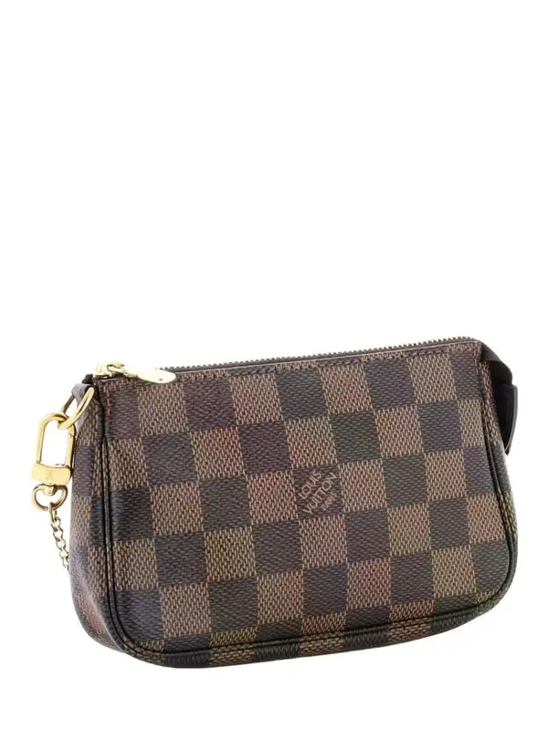 LOUIS VUITTON Pochette Accessoires Damier Mini Clutch - Brown