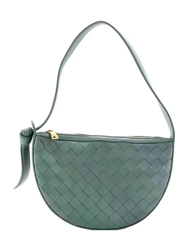 Bottega Veneta Sunrise Intrecciato Leather Mini Shoulder Bag - Green