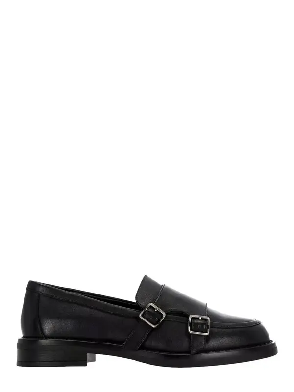 BRUNO PREMI Buckled Monk Shoes - Black