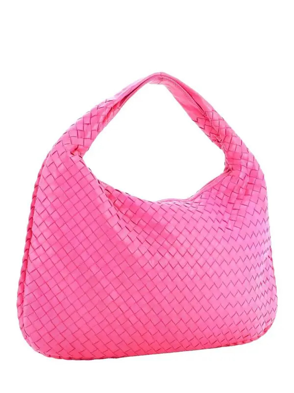 Bottega Veneta Veneta Intrecciato Nappa Small Hobo Bag - Pink