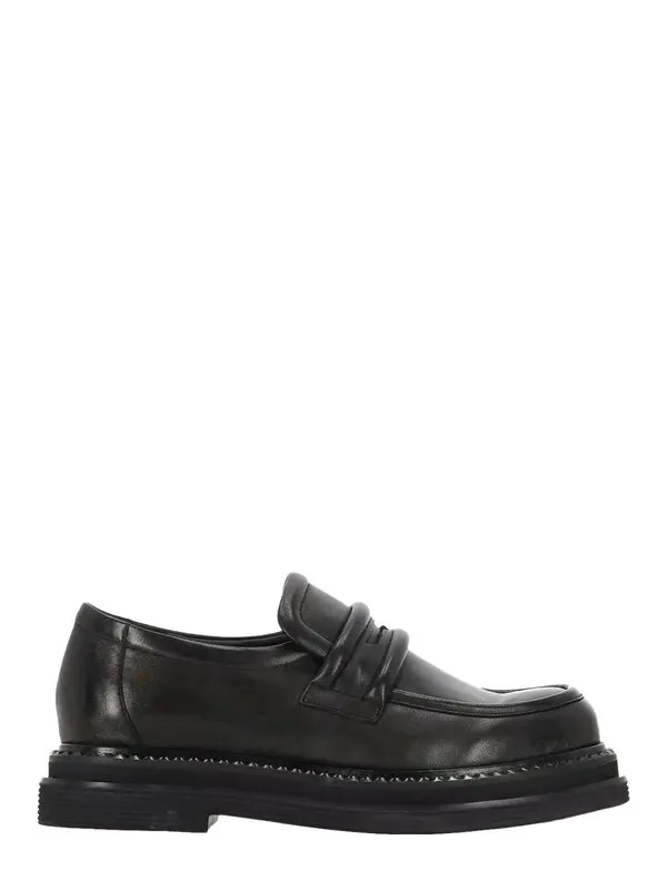 BRUNO PREMI Leather Chunky Loafers - Black