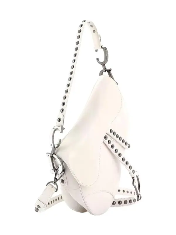 Dior Saddle Medium Shoulder Bag - White