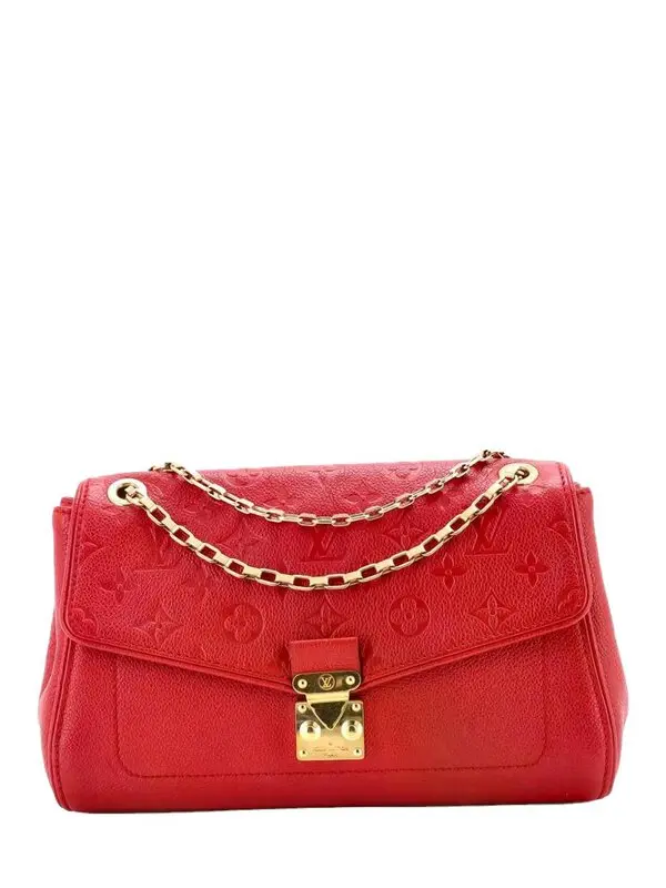 LOUIS VUITTON Saint Germain Pm Monogram Empreinte Leather Shoulder Bag - Red