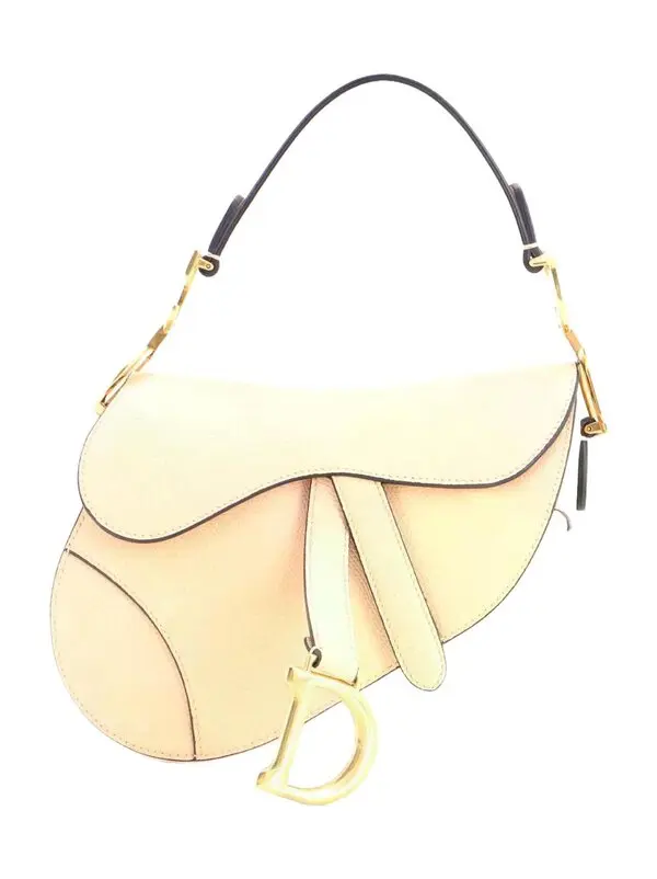 Dior Saddle Leather Mini Shoulder Bag - Neutrals