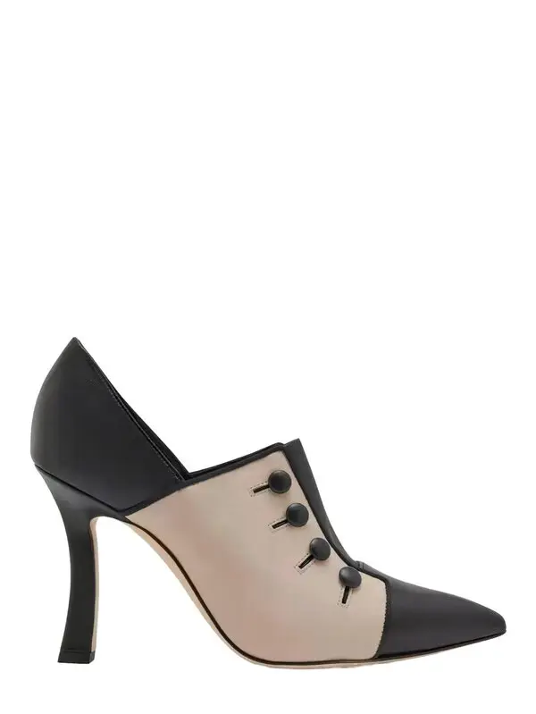 Manolo Blahnik Button Heel Pumps - Black