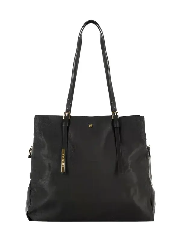 Borbonese Grained Tote Bag - Black