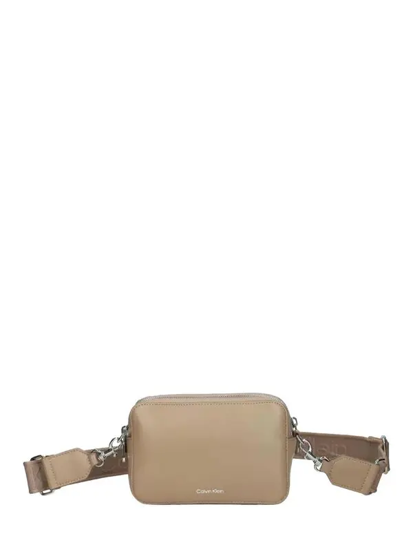Calvin Klein Embossed Logo Crossbody Bag - Neutrals