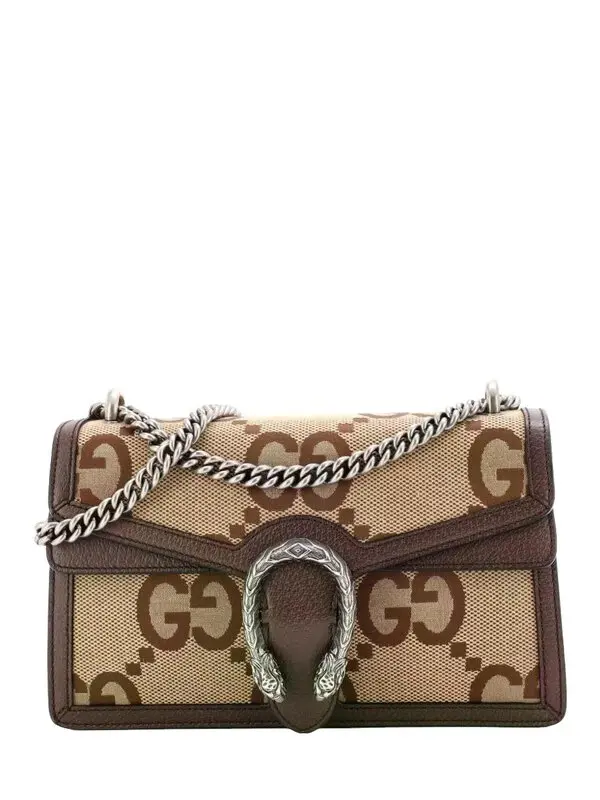 Gucci Dionysus Bag Jumbo Gg Canvas Small Shoulder Bag - Brown