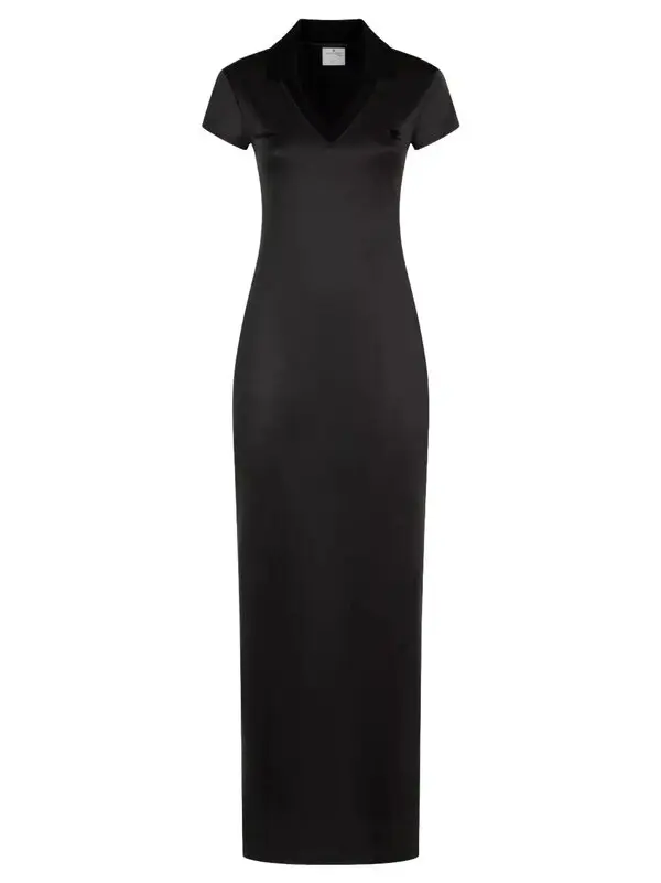 COURREGES V-neck Maxi Dress - Black