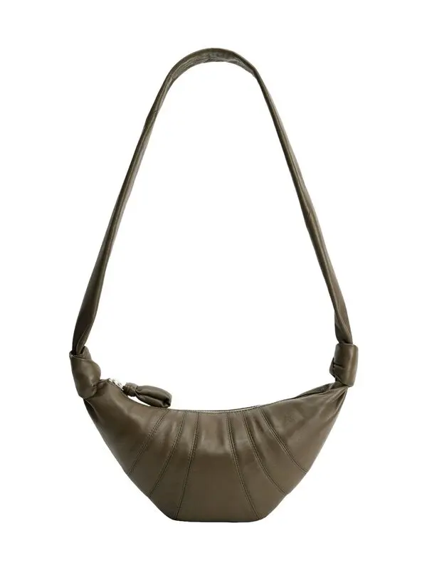 LEMAIRE Croissant Small Leather Shoulder Bag - Green