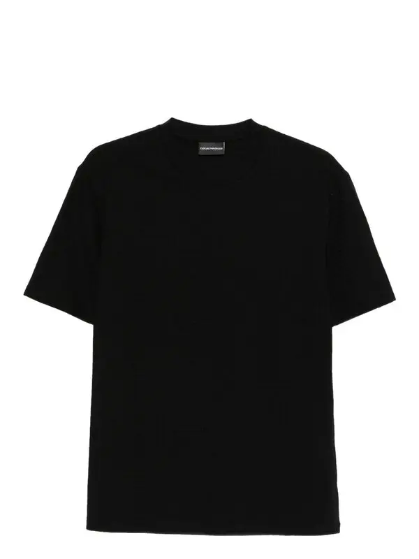Emporio Armani Logo Cotton T-shirt - Black