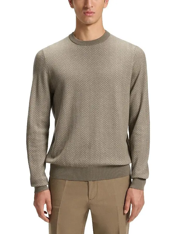 BOSS Habito Crewneck Sweater - Open Brown