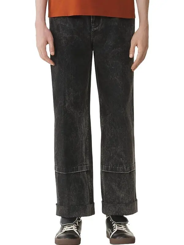LANVIN Loose Fit Denim Pants - Noir