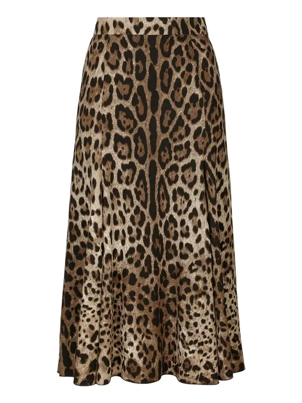 Dolce & Gabbana Leopard-print Cady Circle Skirt - Animal Print