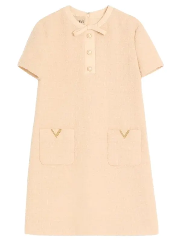 Valentino Garavani Wool Short Dress - Beige