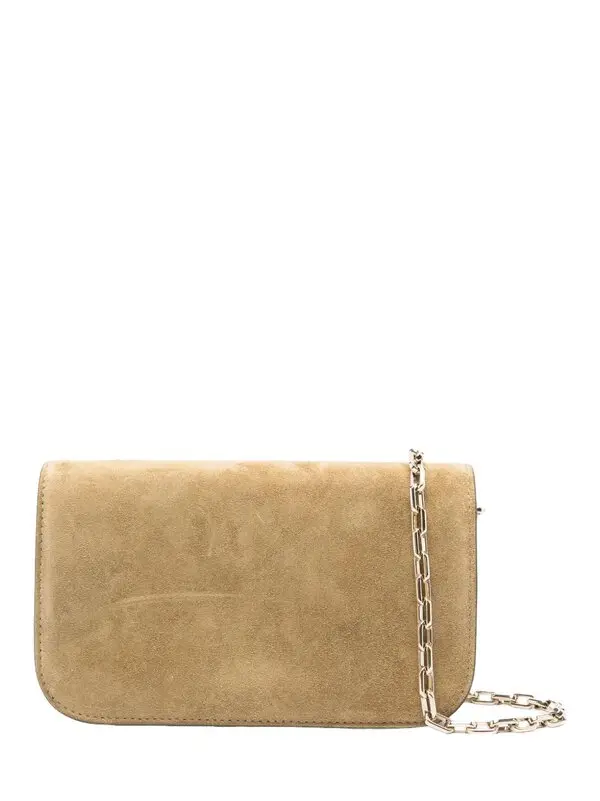 CHRISTIAN LOUBOUTIN Paloma Suede Clutch - Brown
