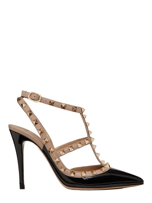 Valentino Garavani Rockstud Patent Leather Pumps - Black