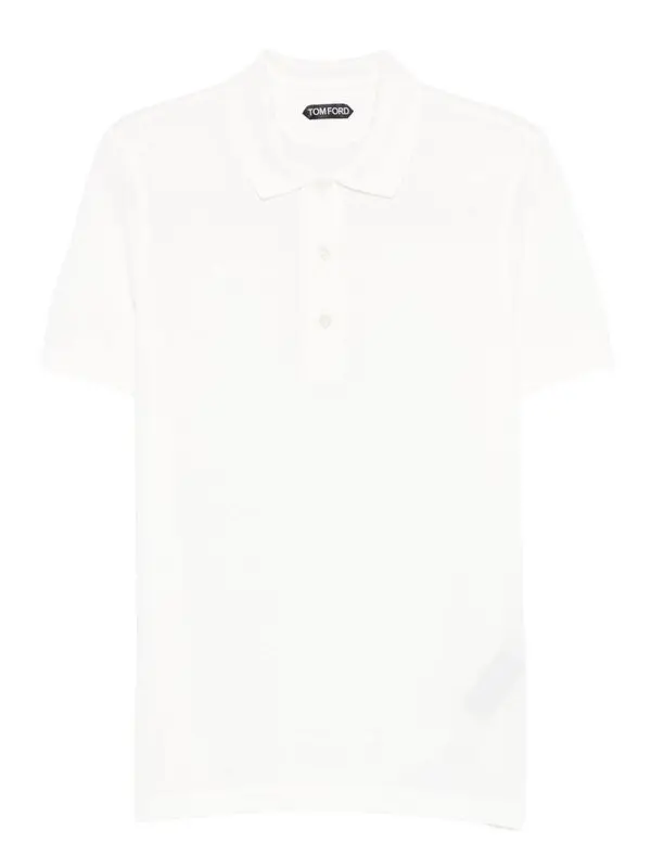 TOM FORD Cotton Blend Polo Shirt - White