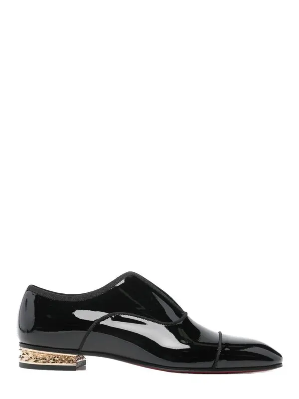 CHRISTIAN LOUBOUTIN Alphamale Rocks Patent Leather Oxfords - Black