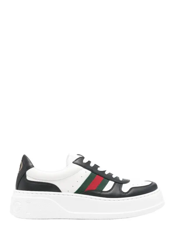 Gucci Leather Platform Sneakers - Black