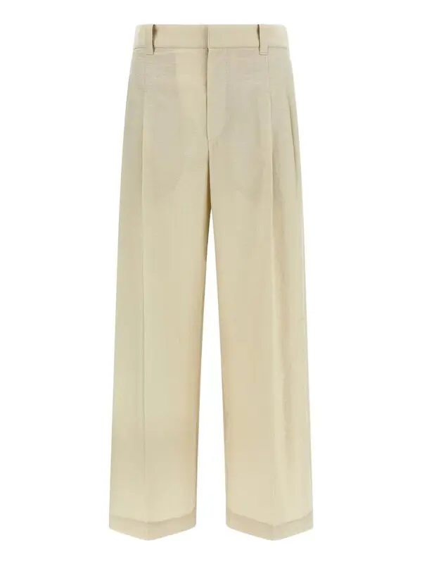 Brunello Cucinelli Cotton Trousers - Beige
