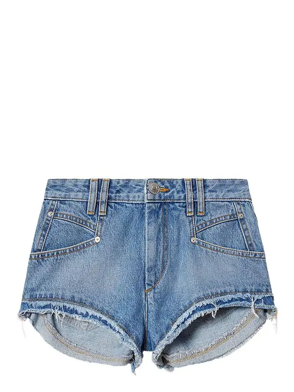 Isabel Marant Eneidala Denim Shorts - Clear Blue