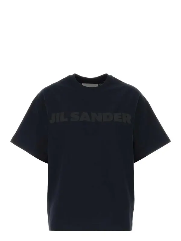 JIL SANDER Logo Cotton T-shirt - Blue