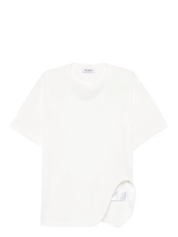 Attico Asymmetric Cotton T-shirt - White