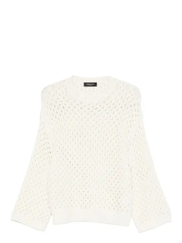 Fabiana Filippi Wool-blend Open Knit Sweater - Beige