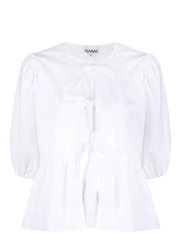 GANNI Organic Cotton Top - White