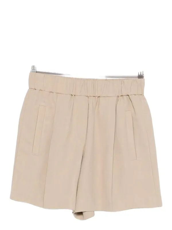Brunello Cucinelli Linen Blend Shorts - Beige
