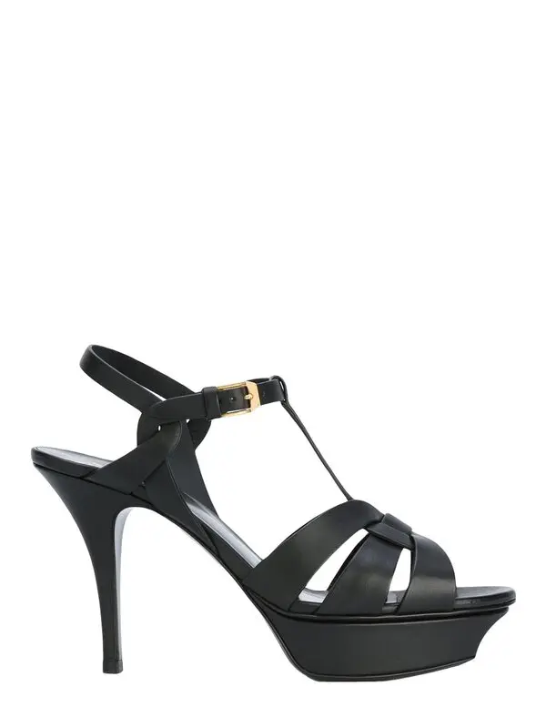 Saint Laurent Tribute Leather Sandals - Black