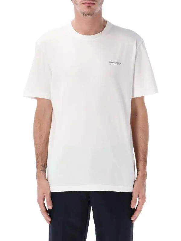GOLDEN GOOSE Logo Cotton T Shirt - White