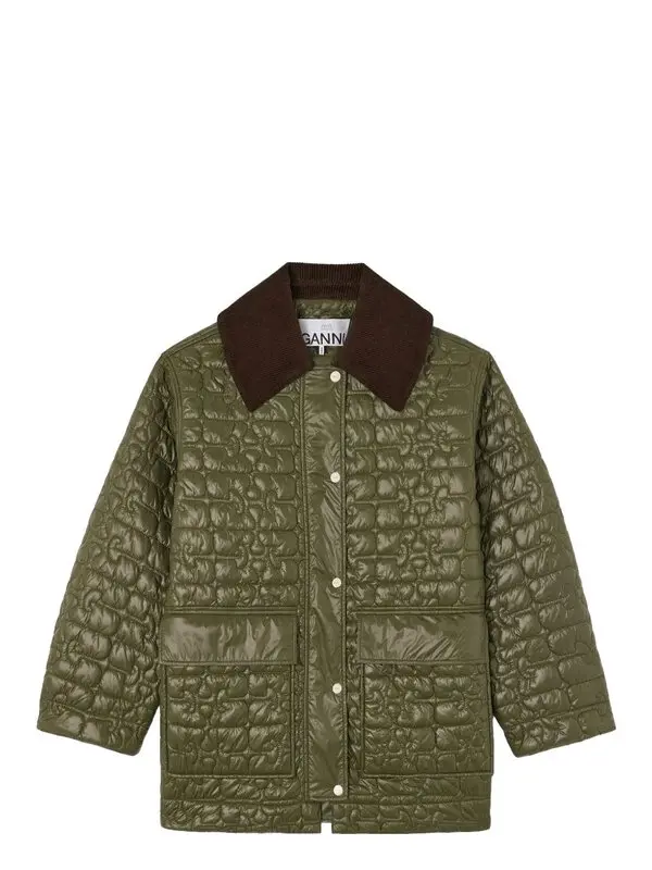 GANNI Quilted Jacket - Green