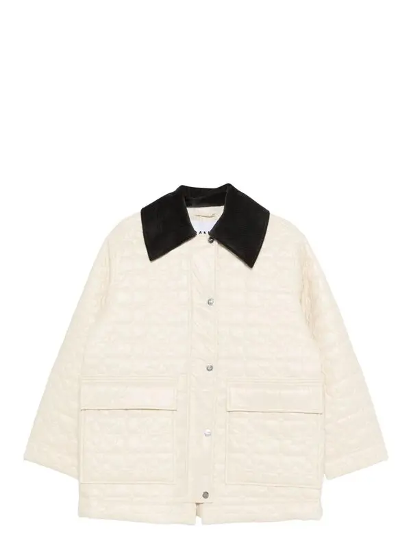 GANNI Quilted Jacket - Ivory