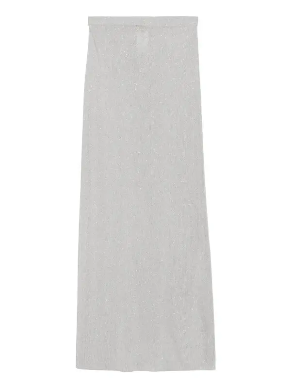 TOM FORD Sequined Long Skirt - Silver