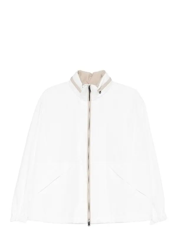 Brunello Cucinelli Zipped Blouson Jacket - White