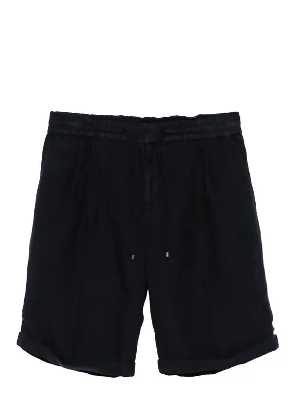 Brunello Cucinelli Linen Bermuda Shorts - Blue