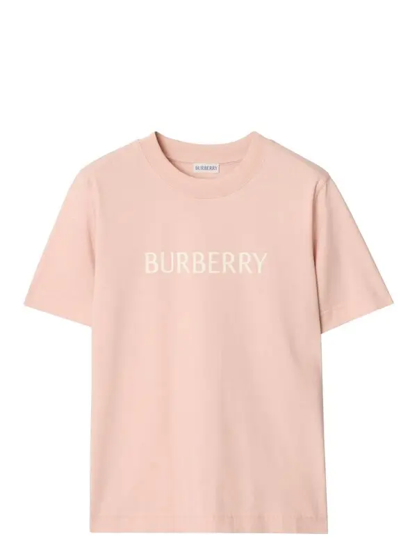 Burberry Logo Cotton T-shirt - Lilac