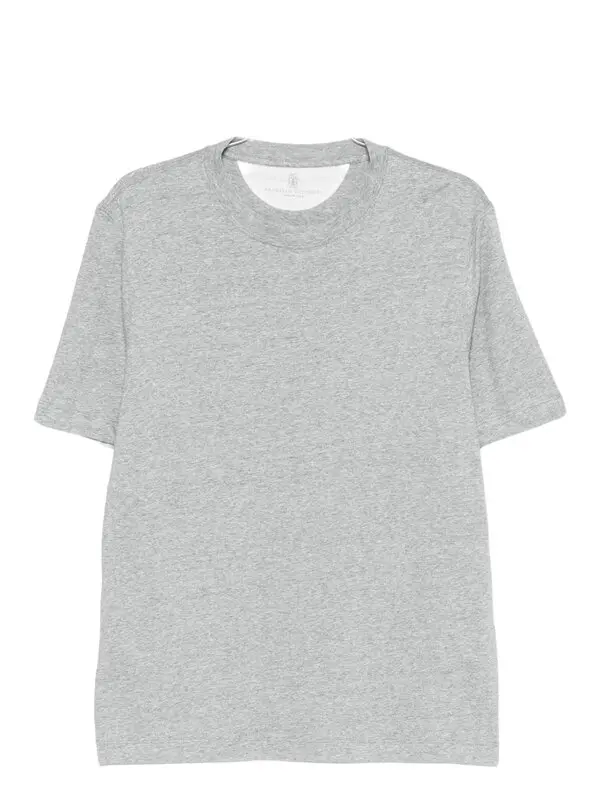 Brunello Cucinelli Linen Blend T Shirt - Grey