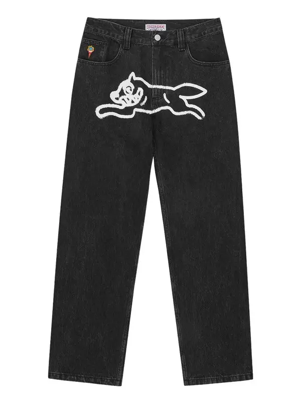ICECREAM Running Dog Denim Jeans - Black