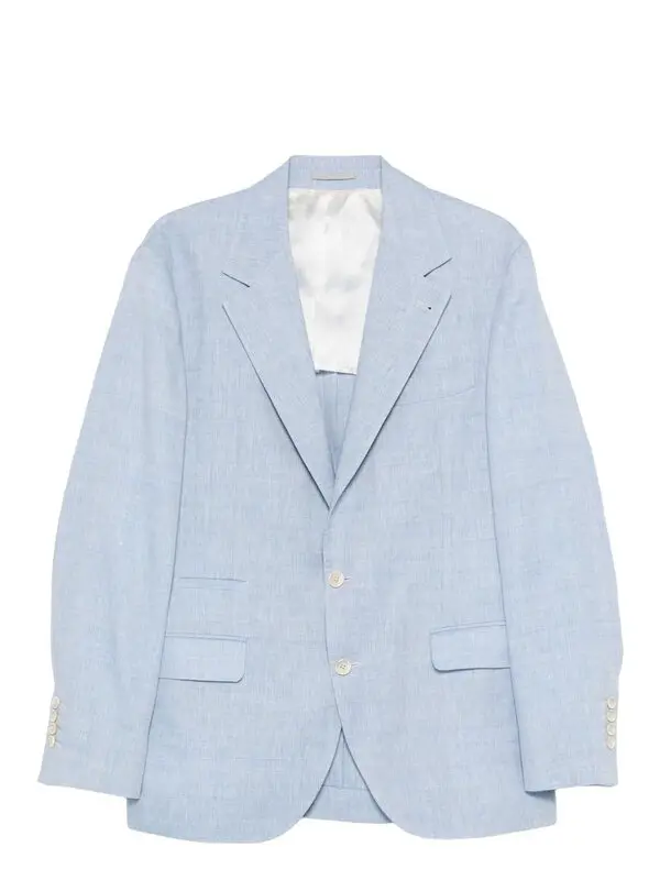 Brunello Cucinelli Single-breasted Blazer - Clear Blue