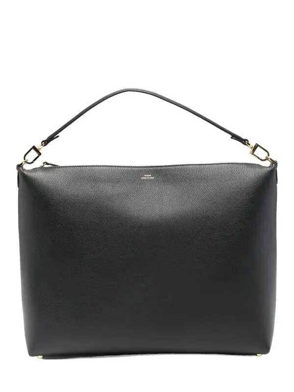 TOTEME Medium Leather Tote Bag - Black