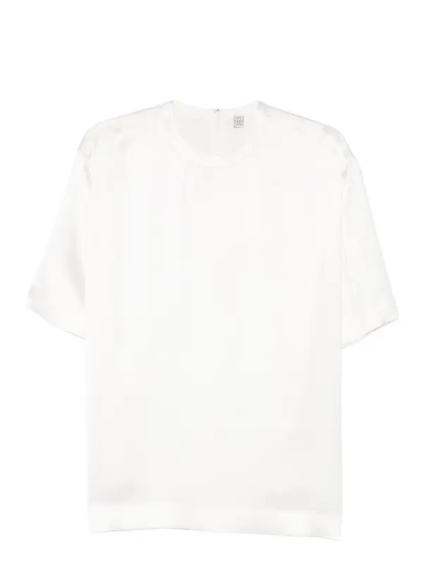 TOTEME Satin T-shirt - White