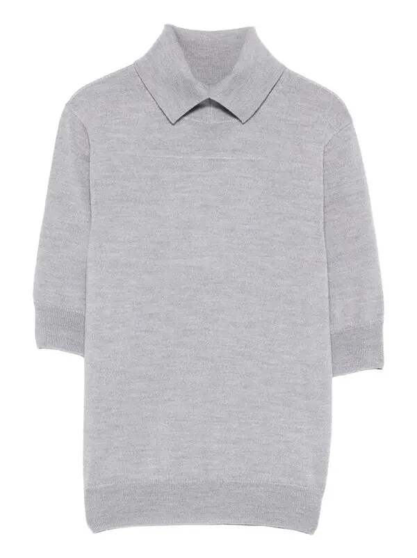 HERSKIND Perry Wool Sweater - Light Grey