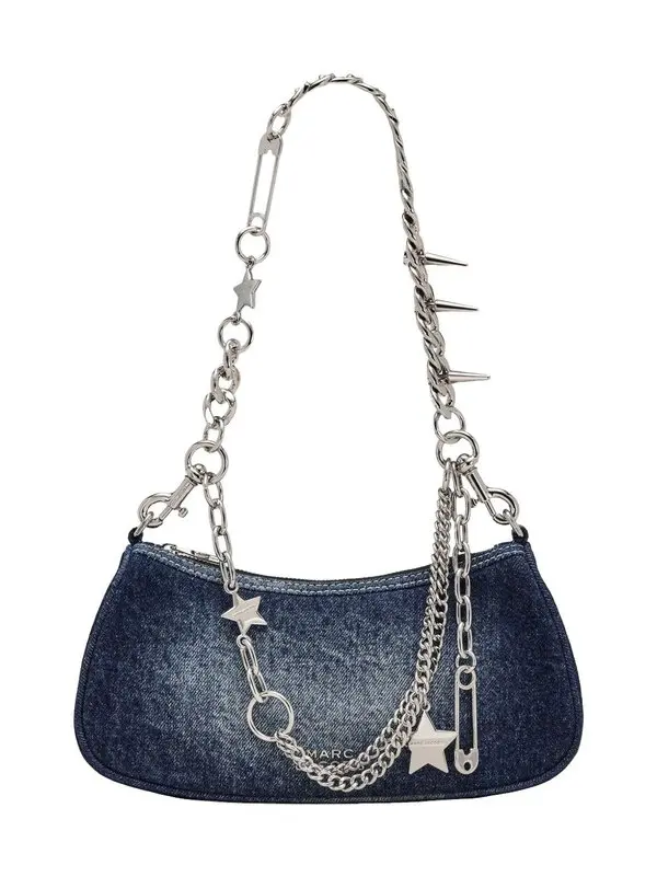 Marc Jacobs Denim Shoulder Bag - Clear Blue