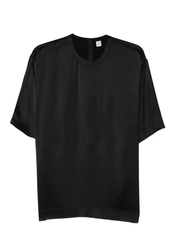 TOTEME Satin T-shirt - Black